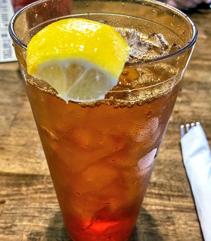 Sweet tea so perfectly amber and refreshing, it's practically the unofficial state beverage of Florida – liquid sunshine in a glass.
