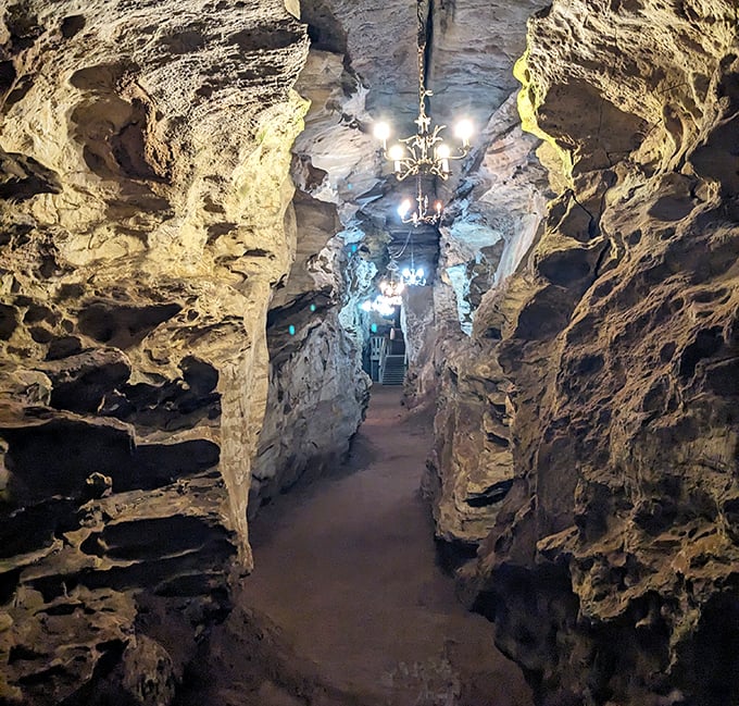 These cave passages tell stories older than civilization itself. If these walls could talk, they'd probably say, "Watch your head!"