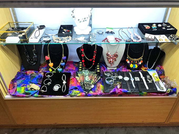 Jewelry that whispers tales of special occasions past, displayed with the care of precious artifacts rather than secondhand treasures.