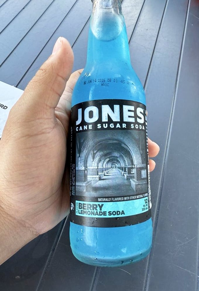 Blue as the Florida sky, sweet as a first kiss. Jones Soda—the backup singer that sometimes steals the show.