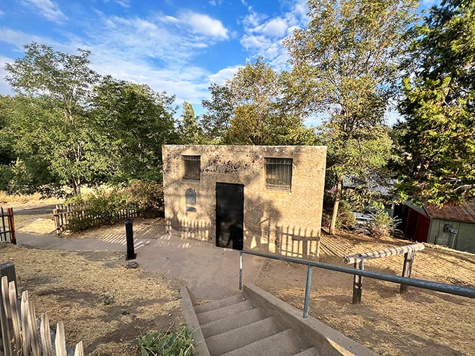 This historic jail probably housed more gold rush dreams than actual criminals—though the accommodations suggest otherwise.