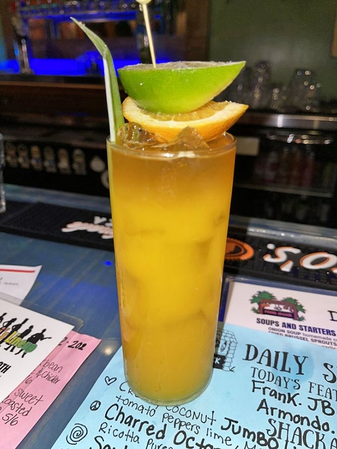 This Mai Tai isn't just a drink—it's liquid Florida sunshine. The perfect companion while waiting for your fried tuna roll.