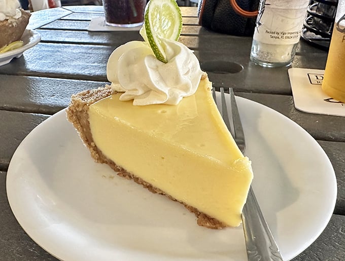 Key lime pie so authentic it practically has a Florida driver's license – tart, creamy perfection.