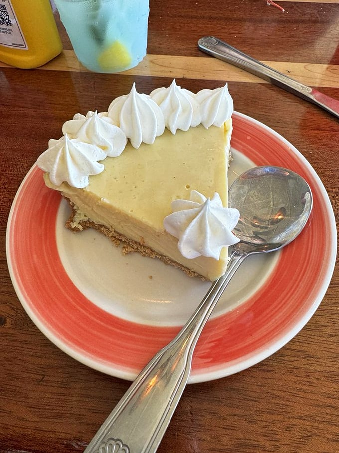 Key lime pie that strikes the perfect balance between tart and sweet – Florida's signature dessert done so right you'll contemplate seconds.