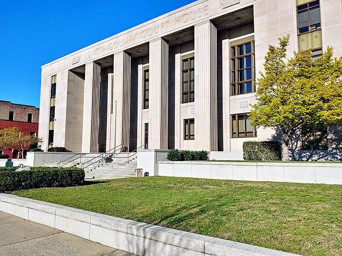 The Lenoir County Courthouse – where justice meets impressive columns. Government buildings just don't dress up like this anymore.