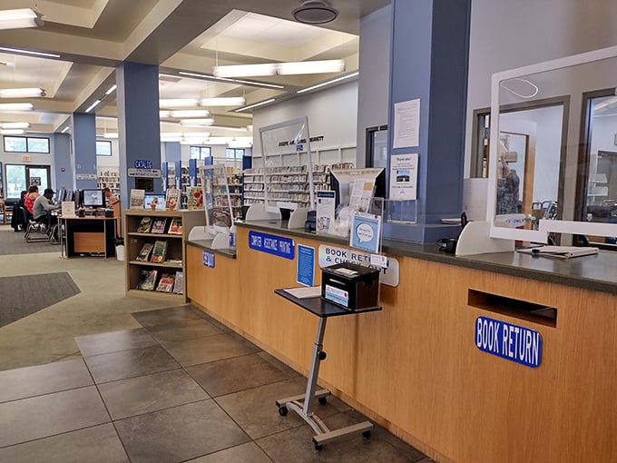 Even the local library feels like a vacation destination – because nothing says "retirement done right" like reading a thriller with ocean breezes nearby.