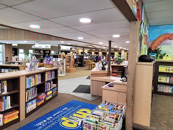The local library isn't just about books – it's a community living room where ideas and stories flow as freely as coffee at a church social.