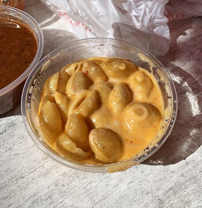 Mac & cheese that doesn't know it's a side dish. This creamy, spicy concoction is staging a delicious coup against the meat.