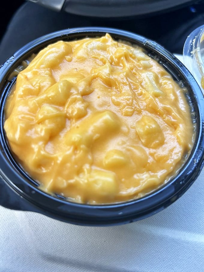 Mac and cheese that doesn't come from a box with a cartoon character. This is the real deal – creamy, rich, and unapologetically comforting.