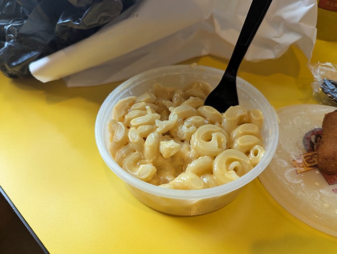 Mac and cheese that doesn't need truffle oil or fancy breadcrumbs—just honest, creamy comfort in a cup that tastes like childhood, but better.