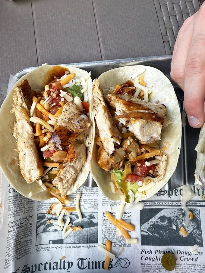 These fish tacos aren't just lunch; they're edible postcards from coastal Florida, where simple ingredients combine for that "why can't I make this at home?" magic.