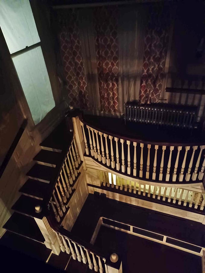 The staircase that launched a thousand dramatic entrances. In Victorian times, this was the original red carpet moment.