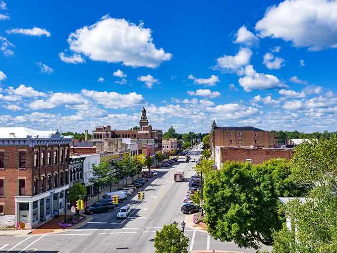 Norwalk's Main Street vista captures the essence of affordable small-town living – historic architecture without the historic preservation society price tag.