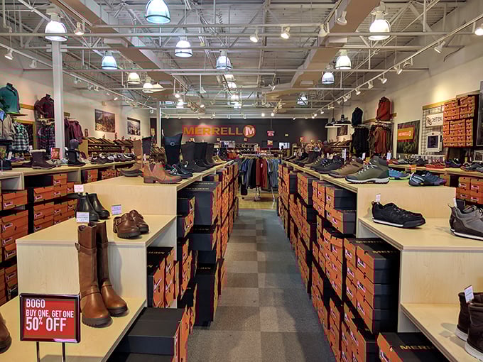 Merrell's footwear fortress—where comfort meets durability meets "Buy One, Get One 50% Off." Your feet and wallet will thank you.