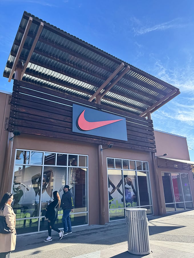 Nike's swoosh signals victory for your athletic wardrobe and defeat for high retail prices—a gold medal in the outlet shopping Olympics. 