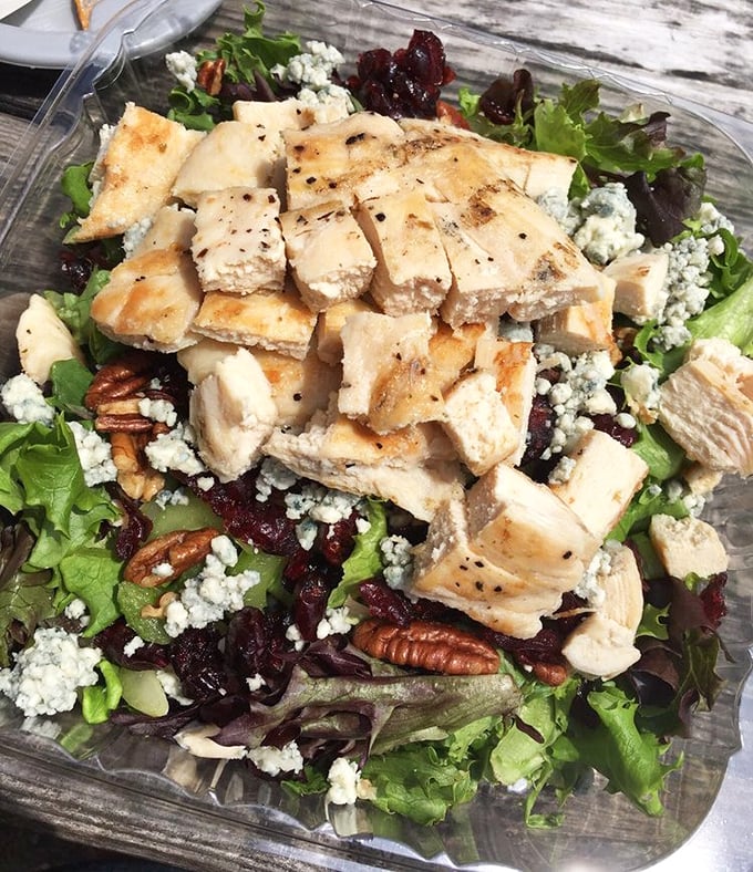 Even salad gets the royal treatment here—a protein-packed garden party that makes eating greens feel like cheating on your diet.