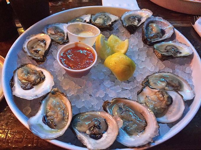Fresh oysters on ice – nature's perfect appetizer. Like little cups of ocean happiness waiting for a squeeze of lemon.