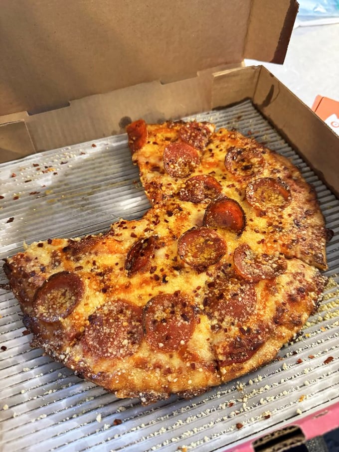 Pepperoni pizza gets the Pizza Cat treatment—crispy-edged discs of spicy goodness nestled on a bed of perfectly melted cheese. Simple perfection with attitude.