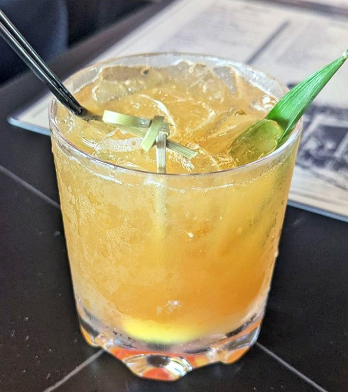 The Pineapple Express cocktail – because sometimes paradise needs a liquid passport to complete the tropical experience perfectly.