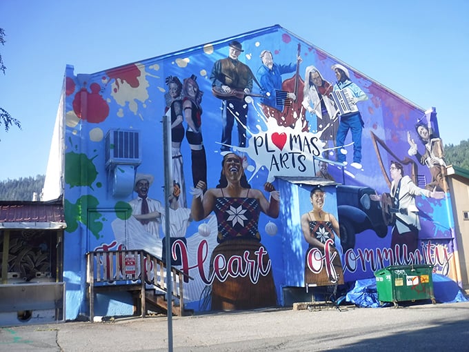 Plumas Arts' vibrant mural celebrates the "Heart of Community" with the kind of artistic enthusiasm that big cities spend millions trying to manufacture.
