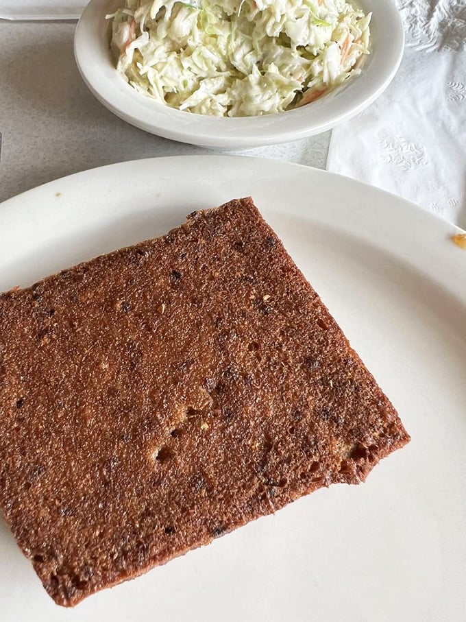Philadelphia's beloved scrapple makes its appearance alongside crispy hash browns—a breakfast combination that screams "Philly" louder than any cheesesteak.