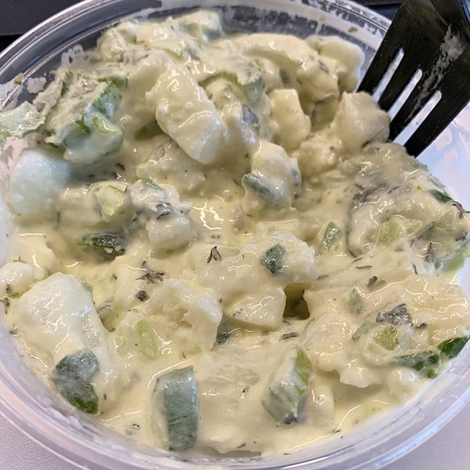 Potato salad that grandmothers everywhere would approve of – creamy, herby, and somehow both nostalgic and exciting at once.