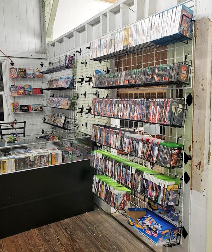 Video game heaven for the nostalgic soul. Remember when blowing into cartridges was our version of tech support?
