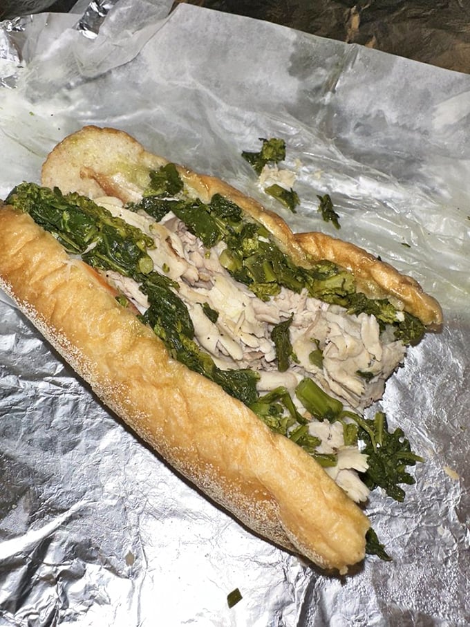 The roast pork with broccoli rabe—Philadelphia's "other" famous sandwich that deserves equal billing. Green meets savory in perfect harmony.