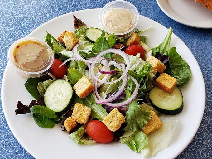 Even the salads get the Chesapeake treatment – fresh, vibrant, and ready to be the supporting actor to your seafood star.