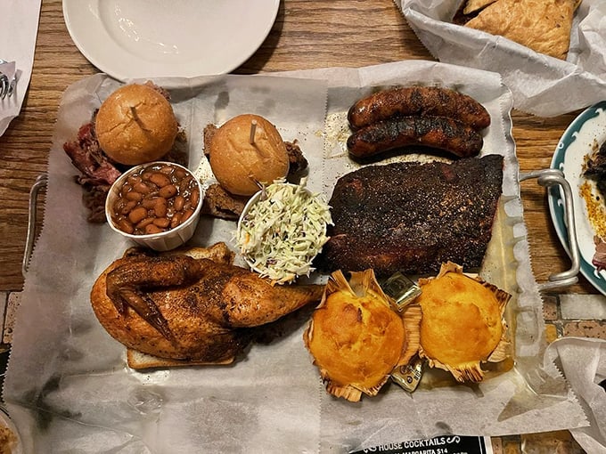 The sampler platter isn't for the indecisive – it's for the strategic genius who refuses to miss out on any of the smoky, savory treasures.