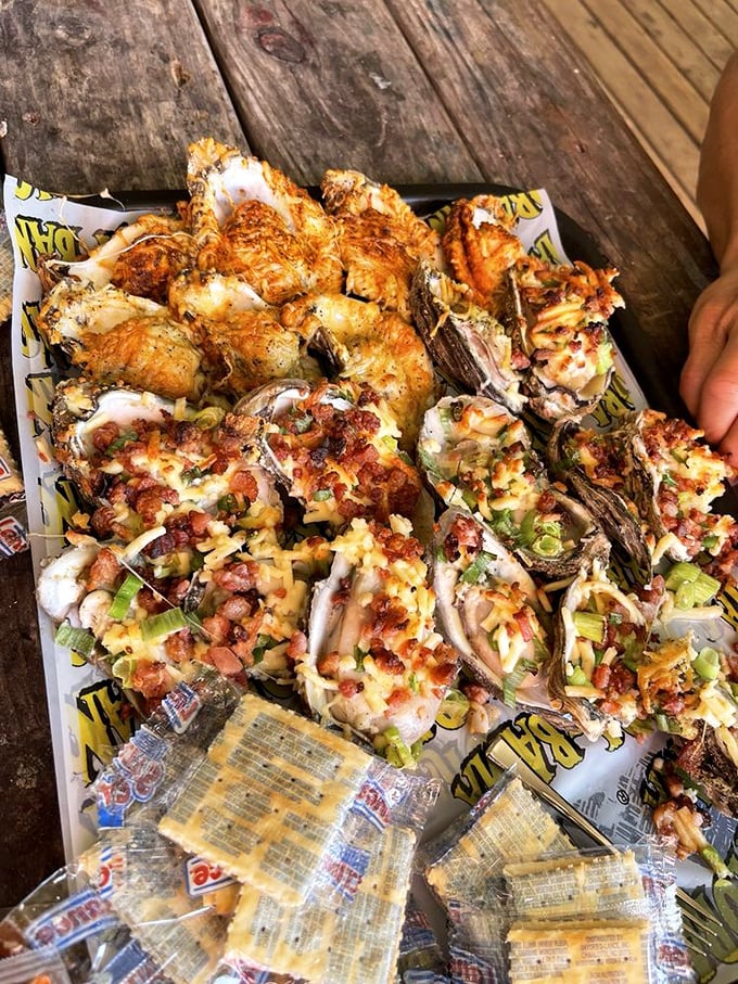 Oysters McClellan – where bacon, cheese, and seafood unite in a holy trinity of flavor that would make Neptune himself weep with joy.