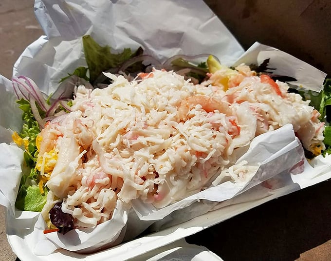 A seafood salad that makes eating healthy feel like cheating. Fresh, light, and somehow still indulgent—the California dream on a plate.
