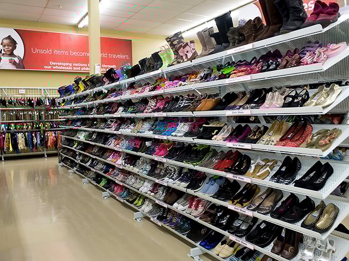 Shoe paradise or footwear purgatory? Either way, these rows contain everything from barely-worn designer heels to dad sneakers with character.