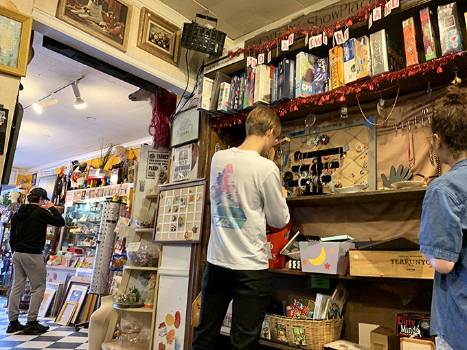 The community aspect shines brightest – shoppers of all ages and backgrounds united in the universal joy of discovering something unexpected.