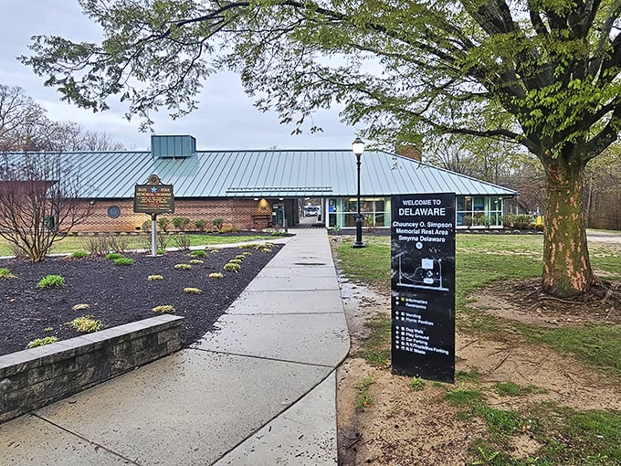 The Delaware Welcome Center provides a first taste of Smyrna's hospitality for travelers lucky enough to exit here.