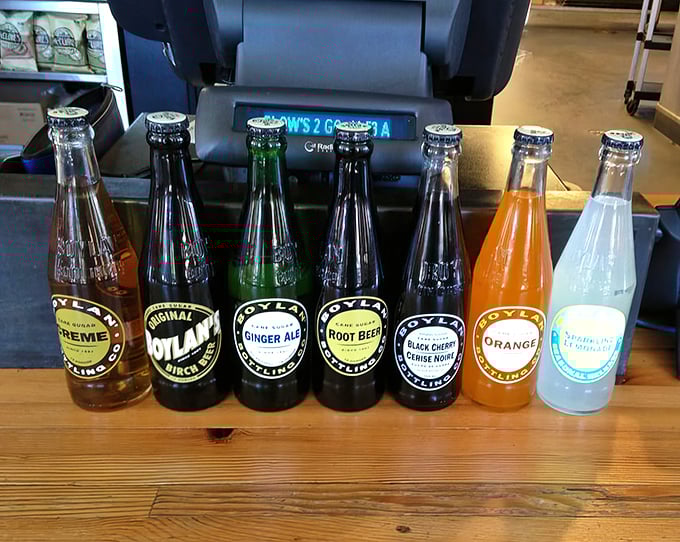 The soda lineup at Slows is like the supporting cast in an Oscar-winning film – exceptional on their own, but even better with the star.