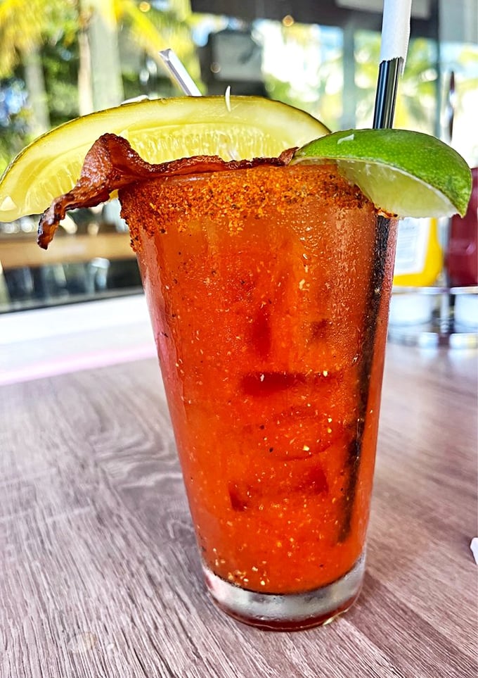 This Bloody Mary isn't just a drink—it's a spicy, bacon-garnished hangover cure that doubles as a legitimate reason to day-drink in South Beach.