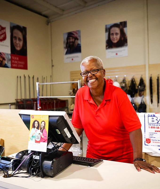 A friendly face at checkout transforms a simple transaction into a community connection—the human touch that makes thrifting special.