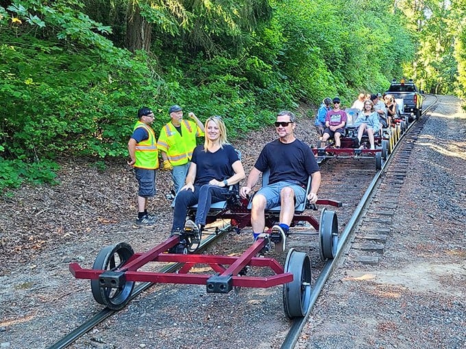 The start of the journey—where friendly guides ensure your rail biking adventure runs smoothly while you focus on the fun.