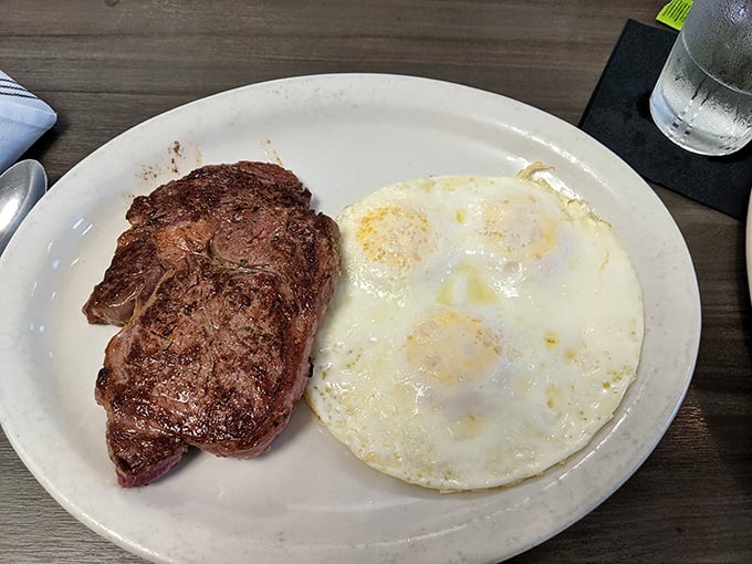 Steak and eggs—the breakfast of champions and those who plan to nap by noon. Simple perfection needs no explanation.