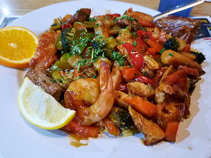 Colorful vegetables dancing with tender meat in a skillet symphony that proves healthy can also mean absolutely delicious.