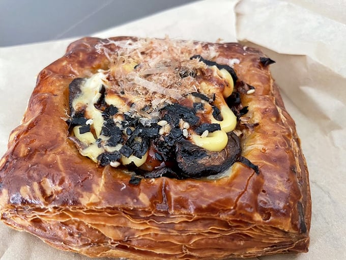 Pastry innovation that makes you do a double-take—this Danish combines flaky layers with savory toppings for an unexpected flavor journey.