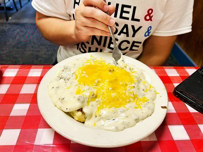 The Farmers Roundup doesn't just feed you—it fortifies you for whatever the day might bring. That cheese pull is what breakfast dreams are made of.
