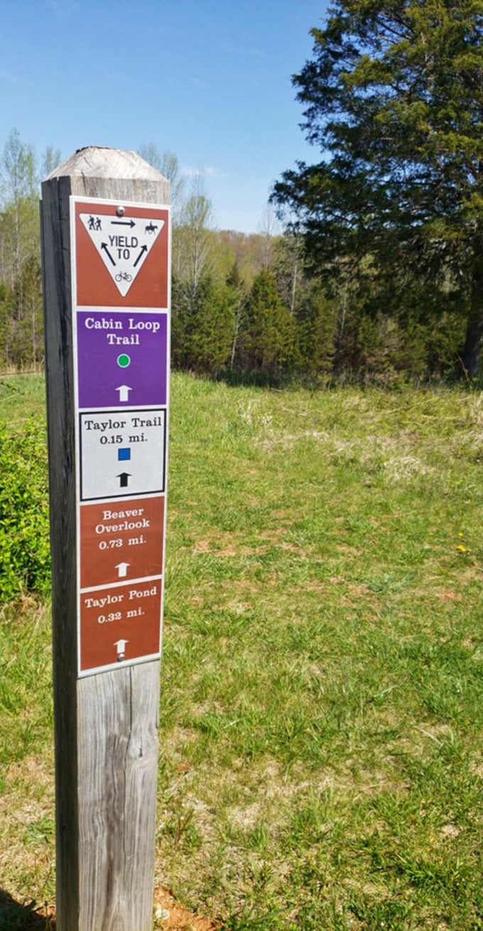 Trail markers: the original GPS system for hikers. This wooden navigator offers adventure options without asking you to update its software.