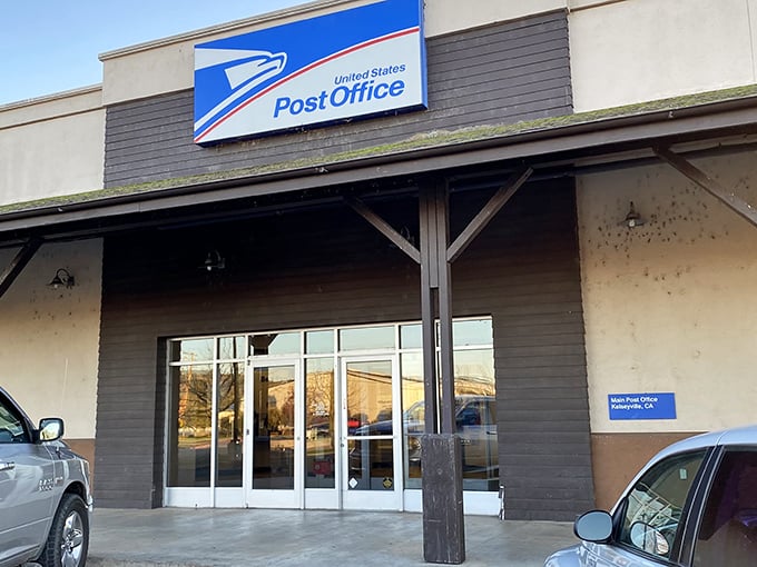 Even the post office in Kelseyville has character—no sterile government building here, just practical small-town charm that delivers more than just mail.
