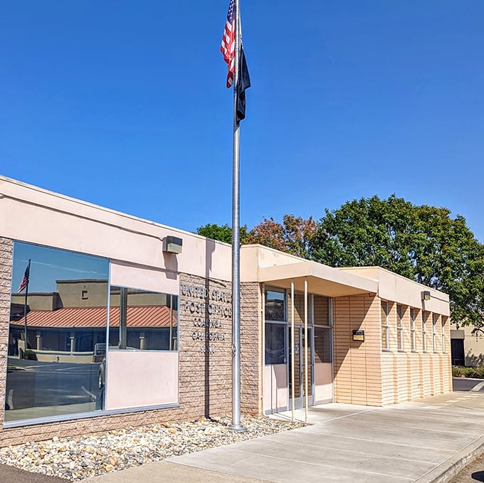 Coalinga's Post Office stands as a testament to practical architecture and community service—where your mail arrives without the coastal premium pricing.