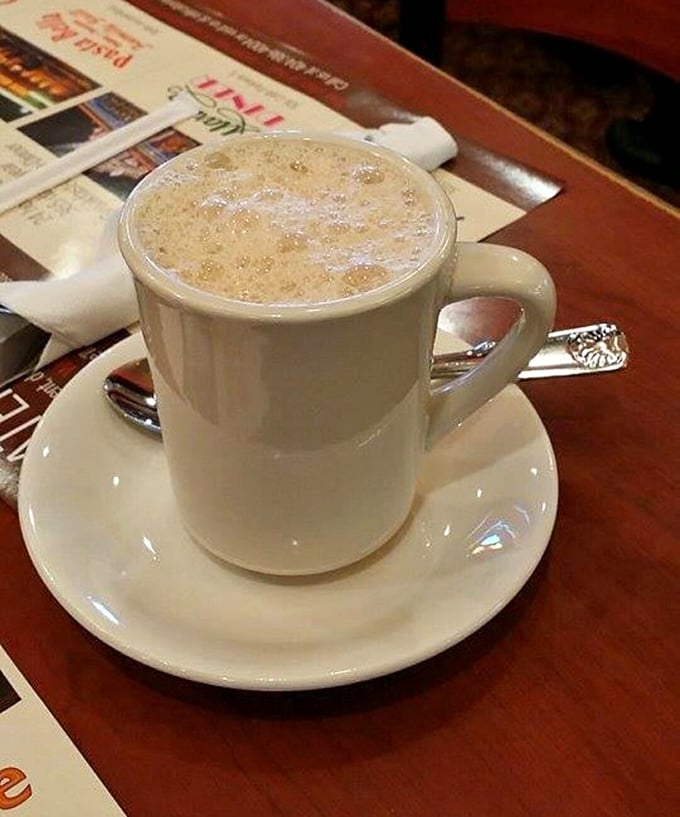 This isn't just coffee – it's a frothy hug in a mug, the kind that makes morning people out of night owls.