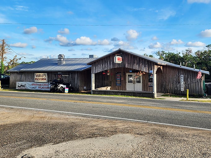 Vargo's weathered wooden exterior tells you everything you need to know – this isn't fancy dining, it's authentic local flavor with zero pretension.