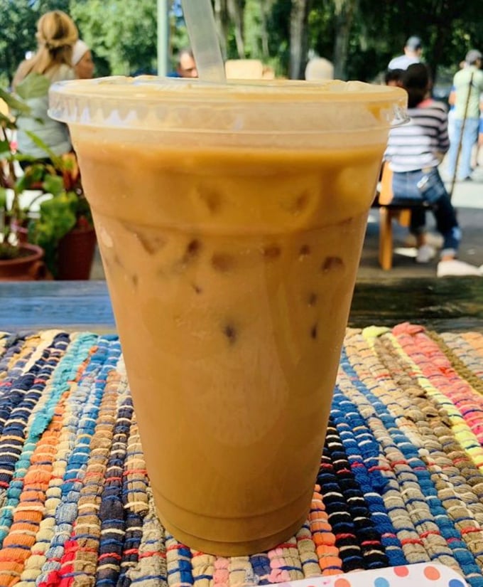 Cold brew coffee in its natural habitat – ready to cut through the sweetness of whatever pastry you've inevitably surrendered to.