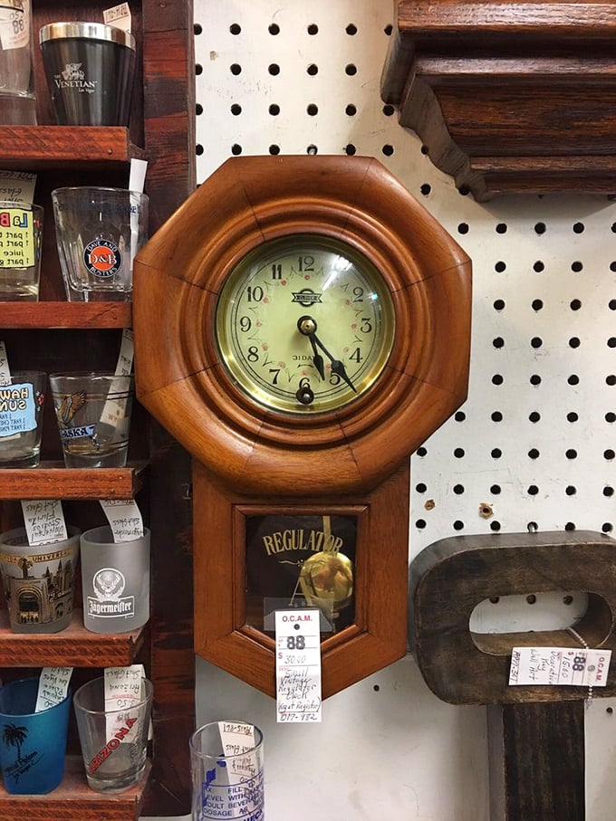 This wooden Regulator clock doesn't just tell time—it tells stories of family dinners and radio shows from generations past.